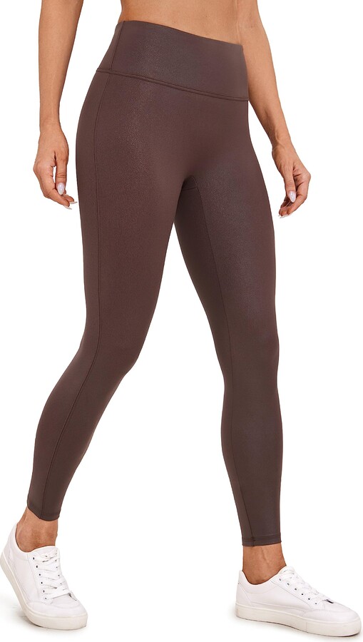 CRZ YOGA Women's Butterluxe Matte Faux Leather Leggings No Front Seam ...