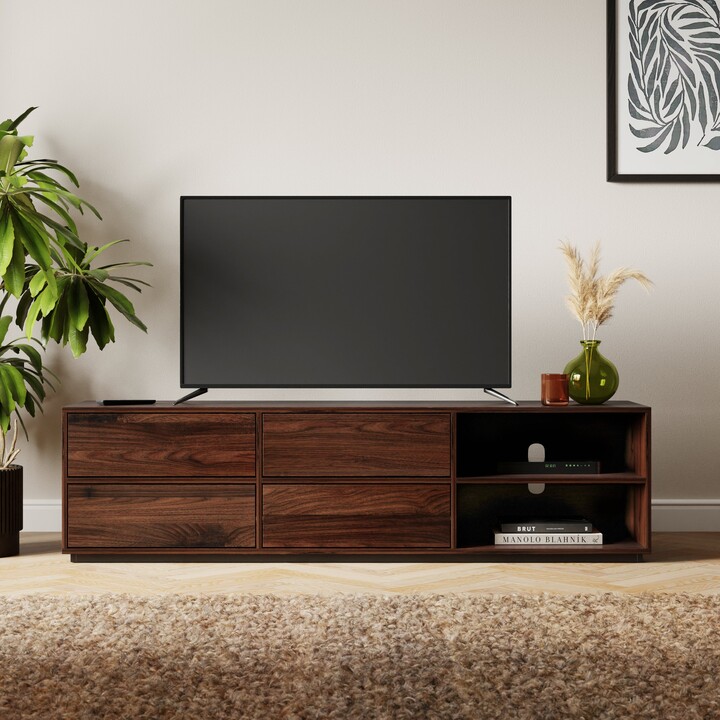 Dunelm Walter Extra Wide TV Unit for TVs up to 65" Walnut - ShopStyle