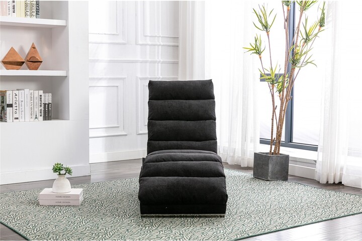 IGEMAN Armless Chaise Lounge Indoor Chair with Massage, Modern Long ...