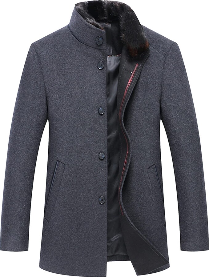 JIMENEZ Wool Coat Men Winter Wool Coats For Men uk Wool Coat Men Trench Wool Coat Men Trench Men ...