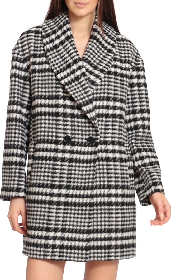 AVEC LES FILLES Houndstooth Check Coat - ShopStyle