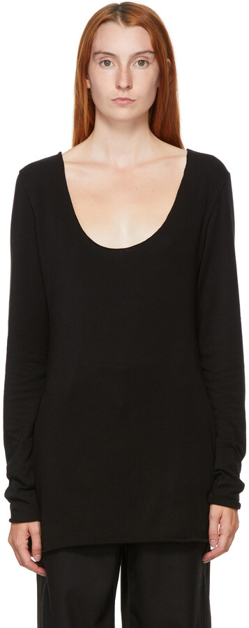 Kim Matin Black Wide Neck Sweater - ShopStyle