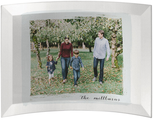 Shutterfly Curved Glass Prints: Brush Stroke Border, 5x7, Gray ...