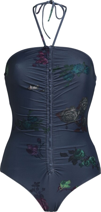 Ganni One-piece Swimsuit Midnight Blue - ShopStyle