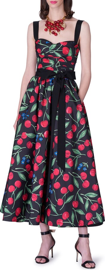 Carolina Herrera Cherry Print Dress - ShopStyle