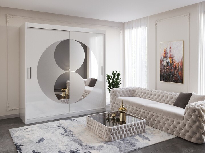 Skyler Design Rio Modern Wardrobe Armoire with Modular Interior ...