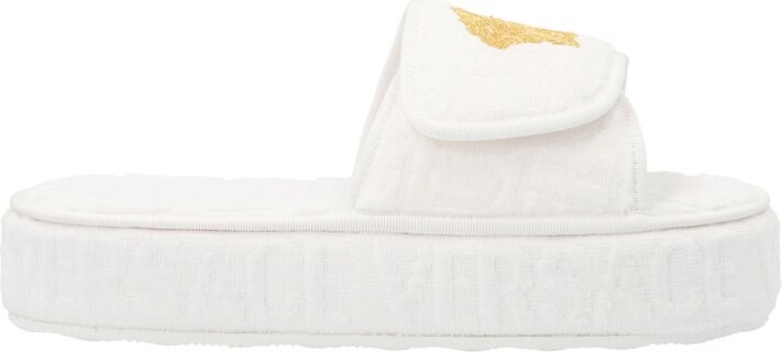 Versace Logo Monogram Platform Slides - ShopStyle