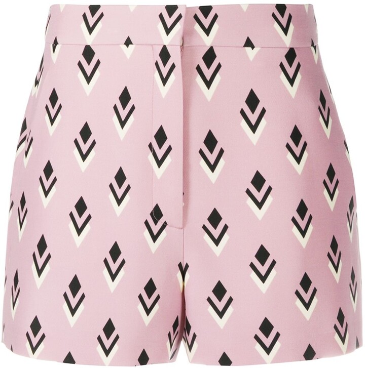 Valentino Logo Remake Print Shorts Shopstyle