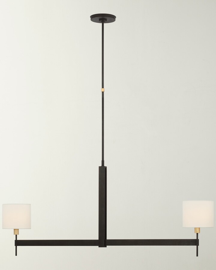 Visual Comfort Signature Brontes 54" 2-Light Linear Chandelier by Ray ...