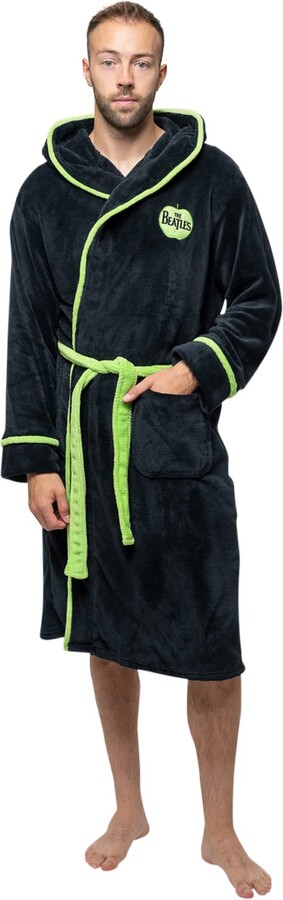The Beatles Unisex Bathrobe with Apple Logo Nue Official Black Super ...
