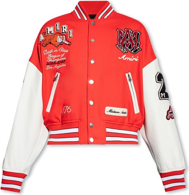 Amiri Patch Detailed Bomber Jacket - ShopStyle