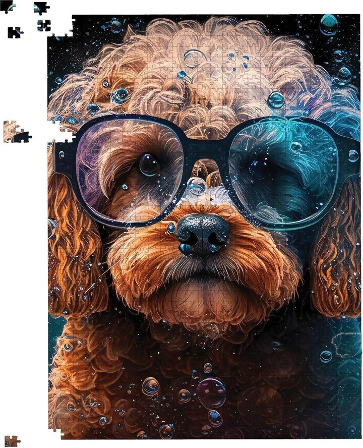 Warren Reed - Designer Cavapoo Dog Face Splashart Jigsaw Puzzle - ShopStyle