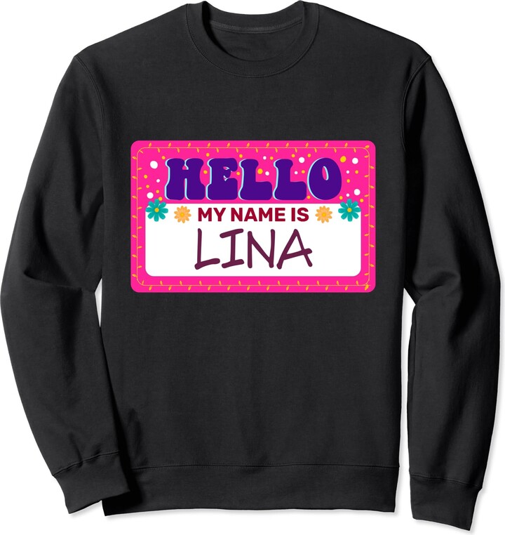 Lina Custom Name Introduction Name Tag Hello My Name Is Lina ...