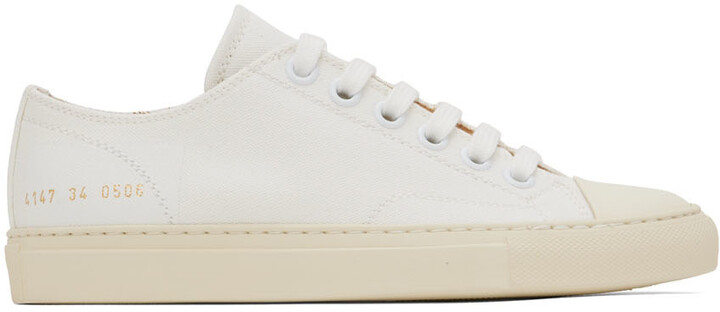 Common Projects White Tournament Low Sneakers - ShopStyle
