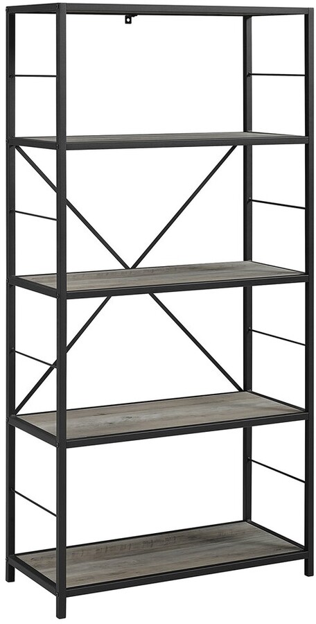 Hewson 63In Rustic Industrial Bookcase - ShopStyle