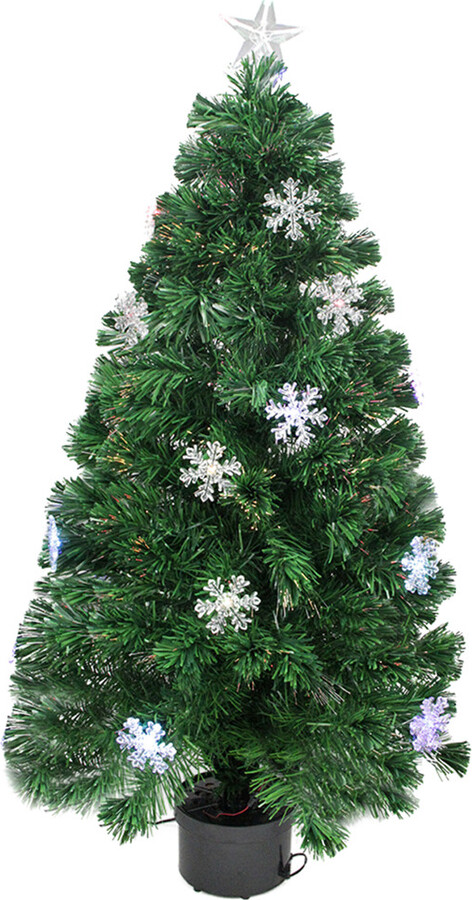 Northlight Pre-Lit Color Changing Fiber Optic Christmas Tree With ...