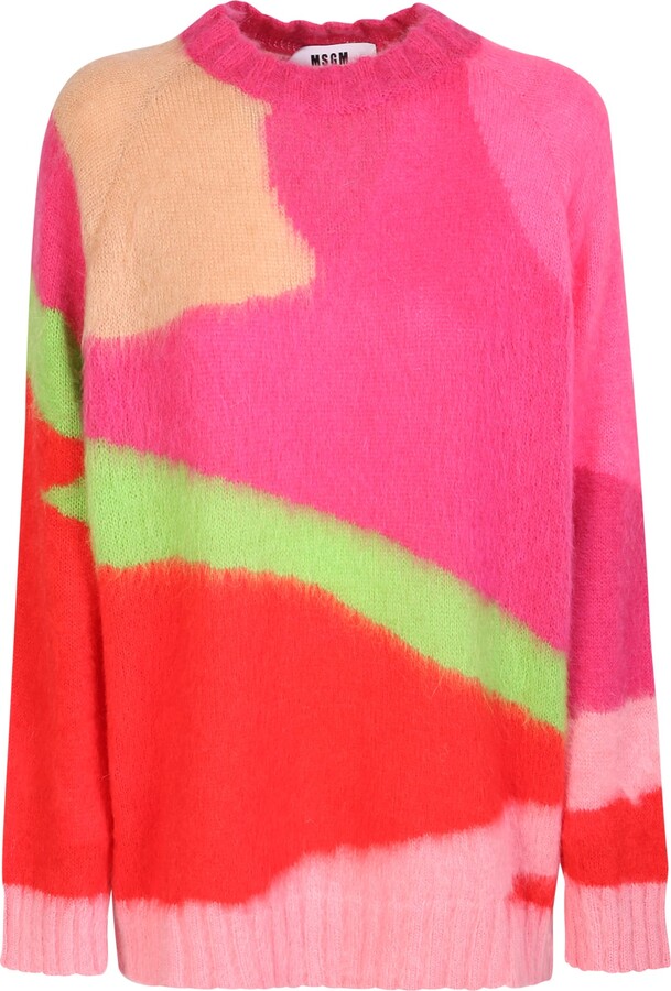 MSGM Multicolored Pullover By . Design Completely Similar To The Brand ...