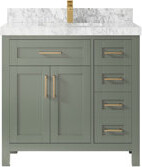 Willow Collections Cambridge 36 In. W X 22 In. D Center Sink Bathroom ...