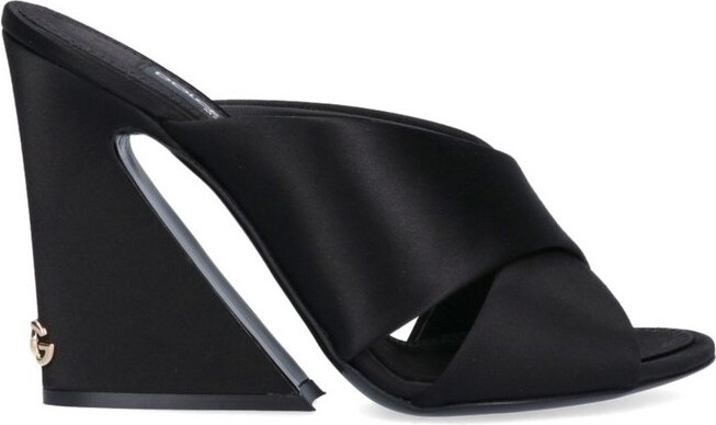 Dolce & Gabbana Geometric Hell Satin Mules - ShopStyle