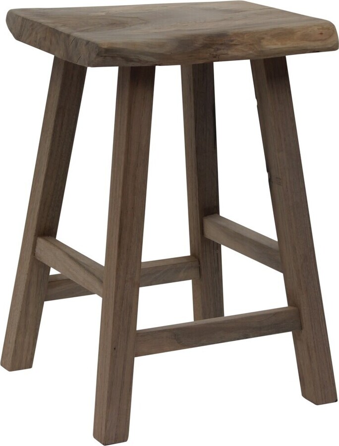 Lilys Living Lily's Living Live Edge Reclaimed Solid Walnut Wood Stool ...