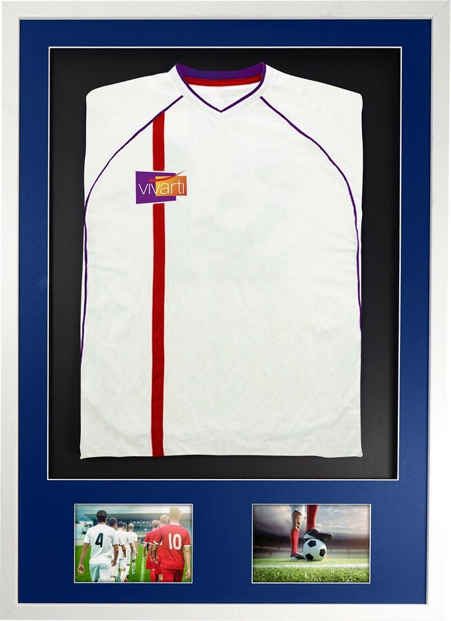 Vivarti 3D + Double Aperture Mounted Sports Shirt Display Frame with ...