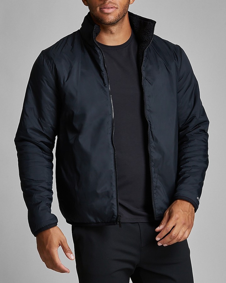 Express Fourlaps Lead Sherpa Reversible Jacket - ShopStyle