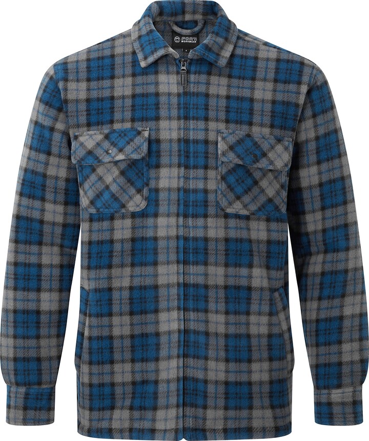 FORT - Portman Shacket - Navy Jacket - 3XL - Microfleece Shirt - Padded ...