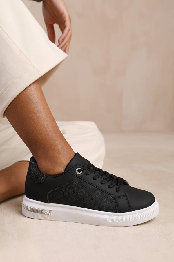 Where's That From 'Tokyo' Crystal Trim With Embossed Detailed Trainers ...