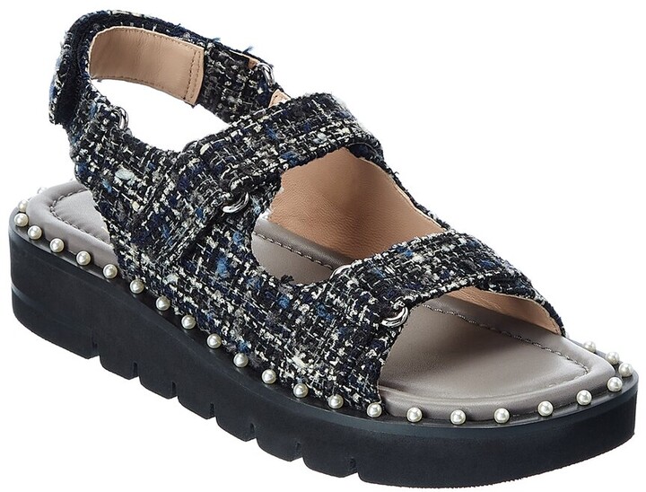 Stuart Weitzman Zoe Lift Tweed Sandal - ShopStyle
