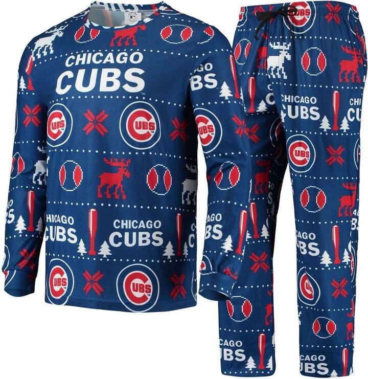Men's FOCO Royal Chicago Cubs Ugly Pajama Sleep Set - ShopStyle Pyjamas