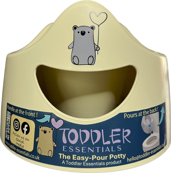 Pourty Toddler Essentials Easy Pour Potty - Lemon Yellow | Portable ...