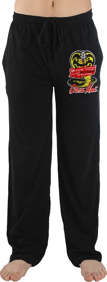 Cobra Kai TV Series Logo Mens Black Sleepwear Sleep Pajama Pants-XS - ShopStyle