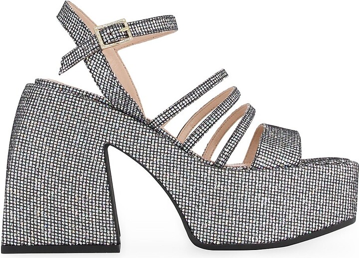 Nodaleto Bulla Chibi Glittered Strappy Platform Sandals - ShopStyle