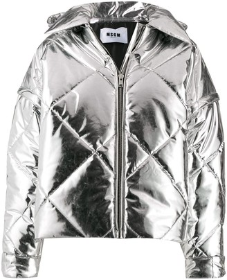 Silver Puffer Coats - ShopStyle