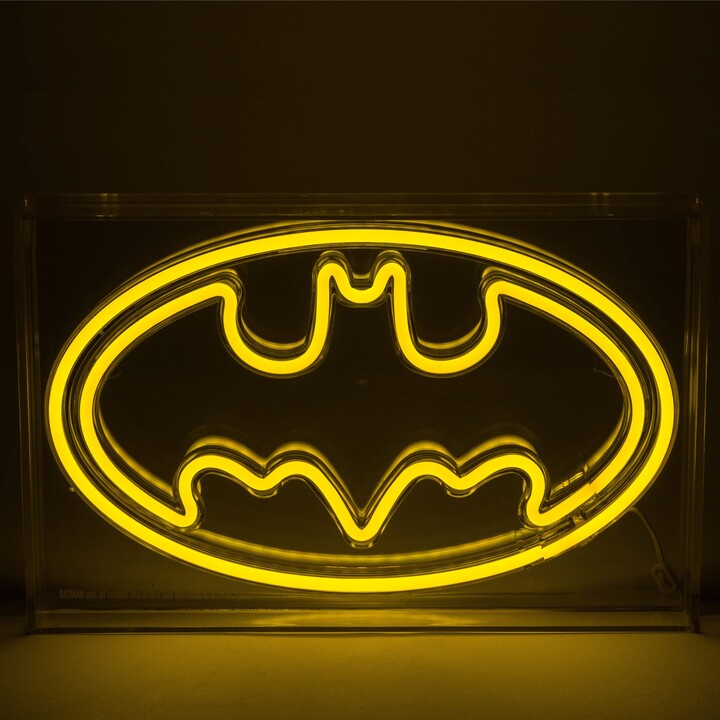 Silver Buffalo DC Comics Batman Logo Symbol USB Powered Neon Light Box ...