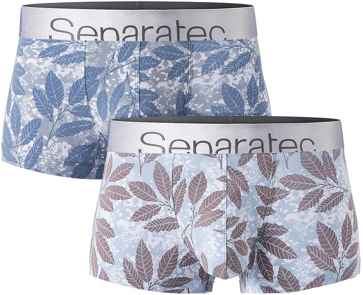 Separatec Men's 2 Pack Premium Soft Cotton-Modal Underwear Low Rise ...