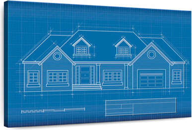 Elephant Stock Dream Home Blueprint - ShopStyle Holiday Wall Art