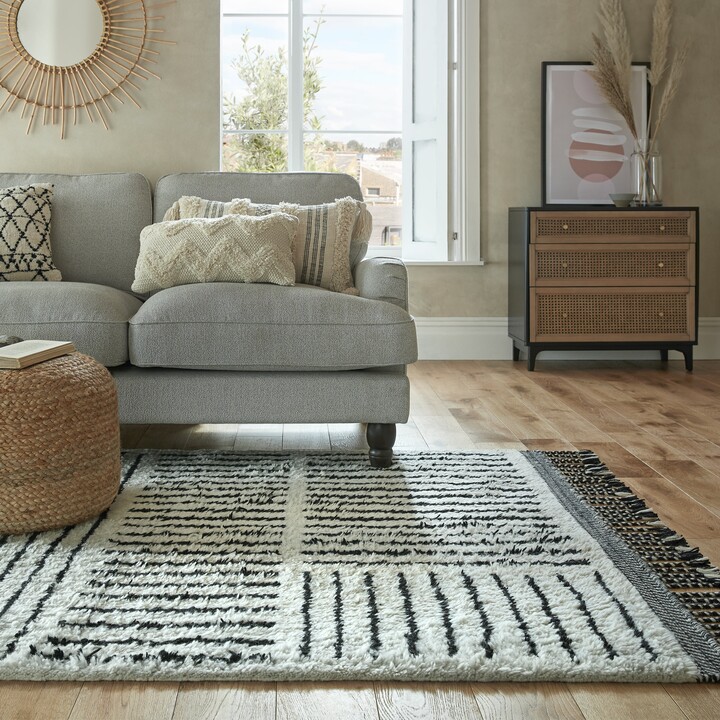 Dunelm Deniz Wool Berber Rug Deniz Monochrome - ShopStyle