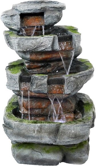 Sunnydaze Decor Sunnydaze 31"H Electric Polyresin and Fiberglass Large ...