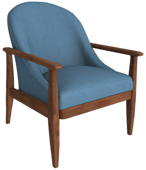 Maria Yee Elena Leather Lounge Chair, Finish Shown: Pumpernickel ...