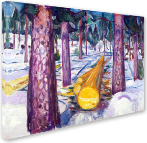 Vault W Artwork 'The Yellow Log' by Edvard Munch Print on Wrapped ...