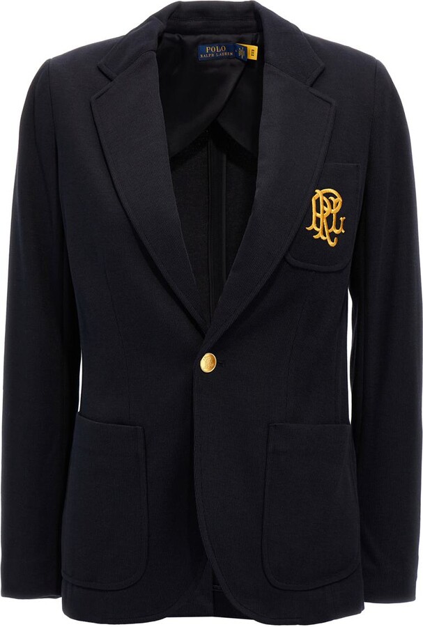 Polo Ralph Lauren 'Crest logo' blazer - ShopStyle