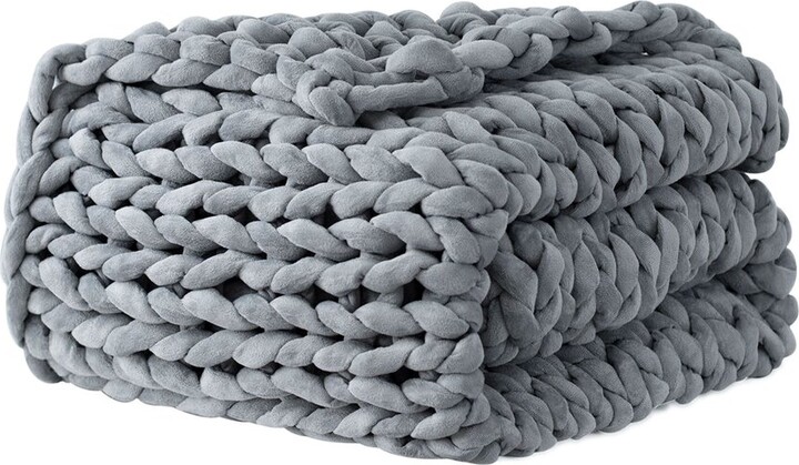 Sutton Home Dream Theory Weighted Chunk Cable Knit Throw - ShopStyle