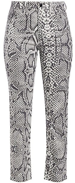 Joe's Jeans The High-Rise Scaled Python-Print Cigarette Jeans - ShopStyle