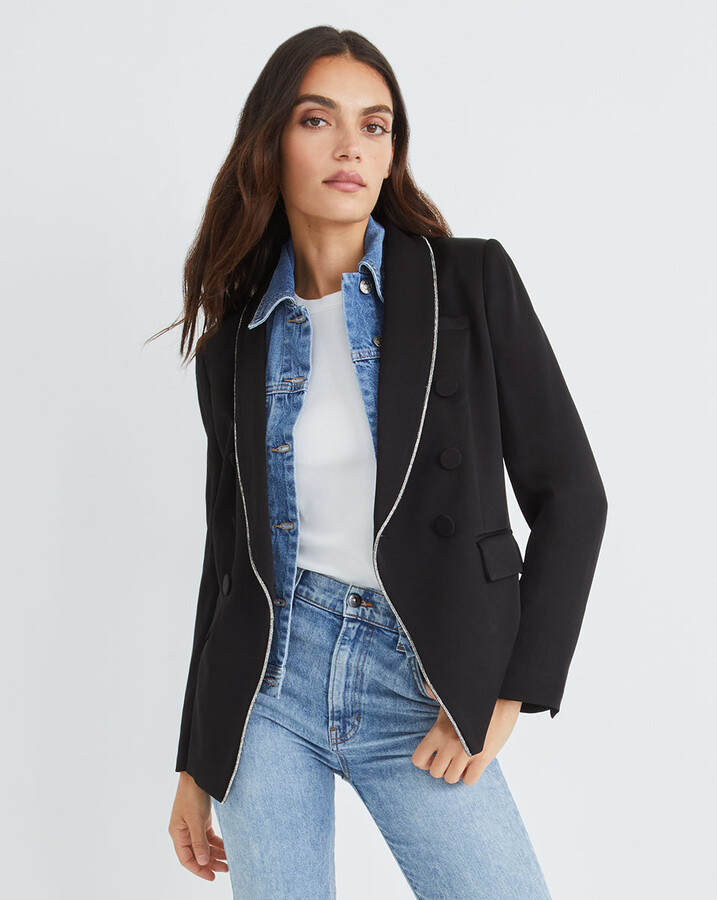 Veronica Beard Jagger Satin Dickey Jacket + Slate Dickey - ShopStyle