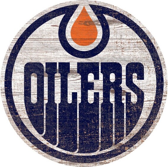 NHL Edmonton Oilers Distressed Logo Cutout Sign - ShopStyle Figurines