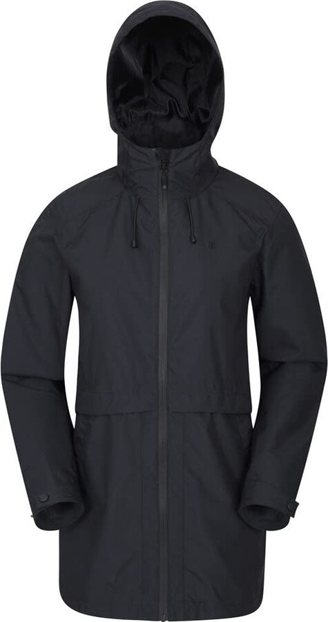 Mountain Warehouse Rain Drops Womens Long Jacket - Waterpoof Rain Coat ...