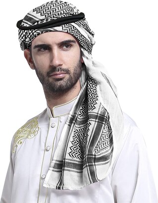 Afinder Men Arab Shemagh Agal Turban Bandana Headscarf Windproof Soft ...