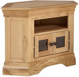 Luxe Collection Constance Oak Ready Assembled Corner Tv Unit - Fits Up ...