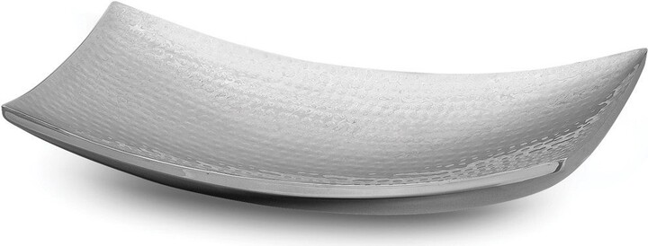 Curata Stainless Steel Hammered Curved Serving Tray - ShopStyle